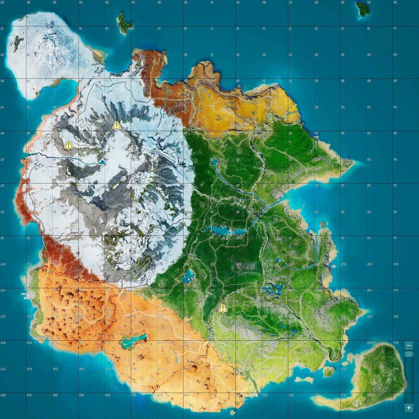 The Front Game Map in high resolution with filters 2025